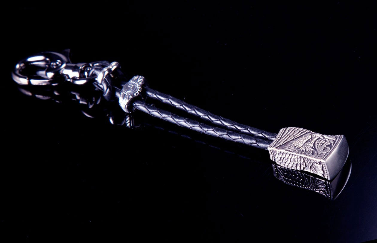 William Henry Touchstone 7 Sterling Silver Eagle Keychain, Black ...