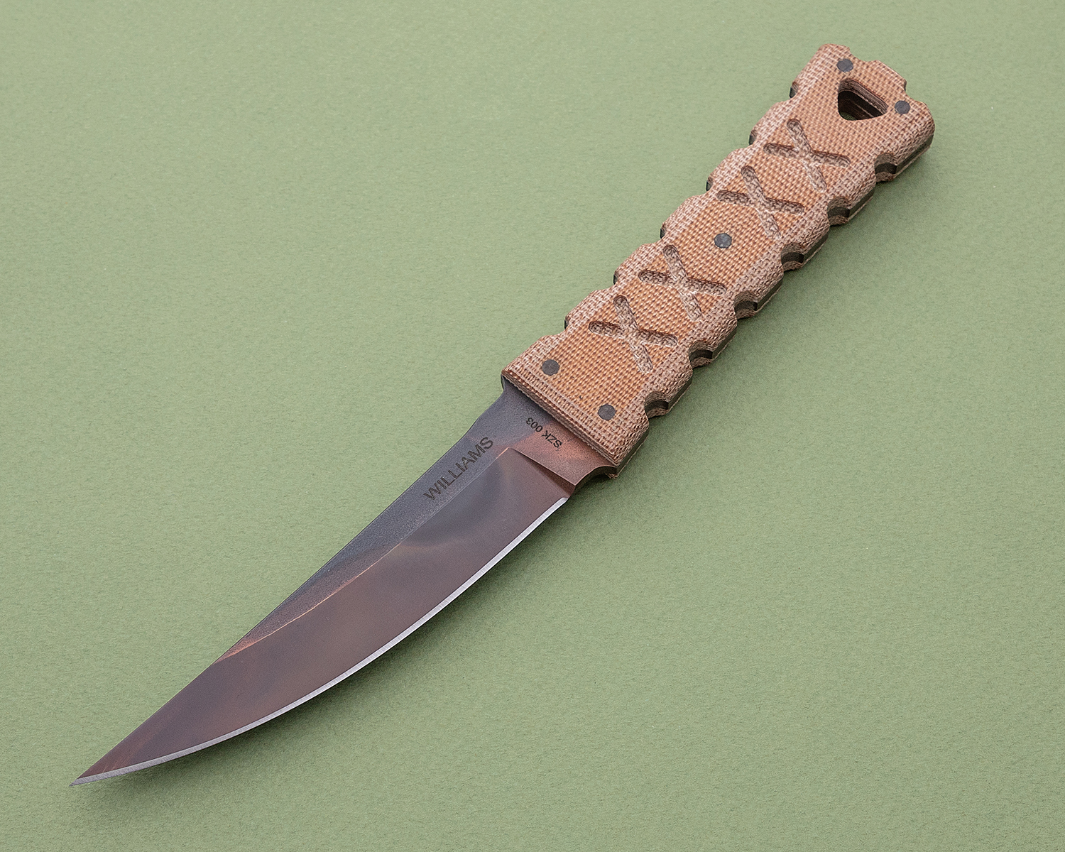 Williams Blade Design SZK 003 Shobu Zukuri Kaiken Fixed Blade Knife 4.5 ...