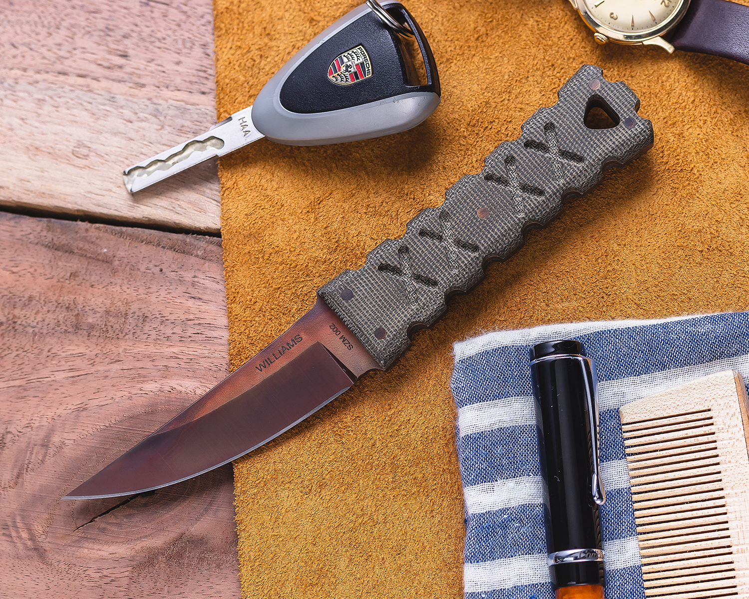 Williams Blade Design SZM 002 Shobu Zukuri Mini Kaiken Fixed Blade ...