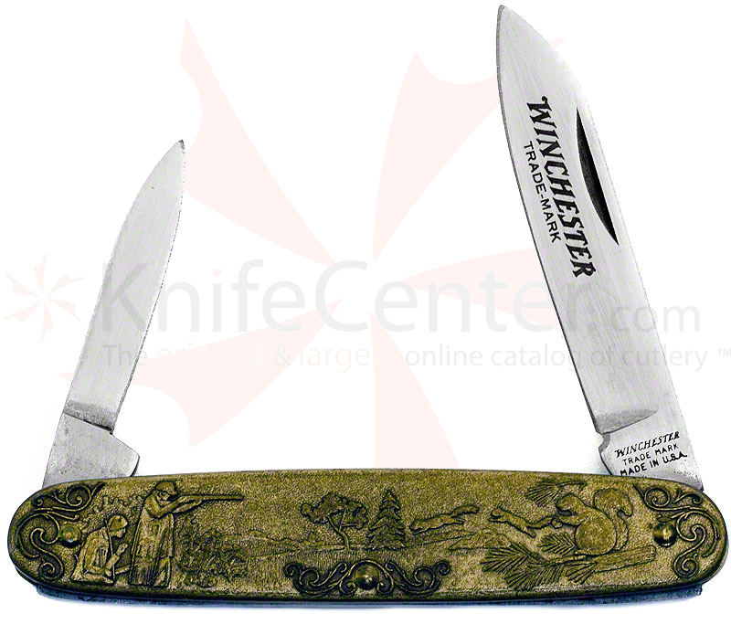 Winchester Model 1890 Commemorative Pen Knife 3-1/2" Closed, Relief ...