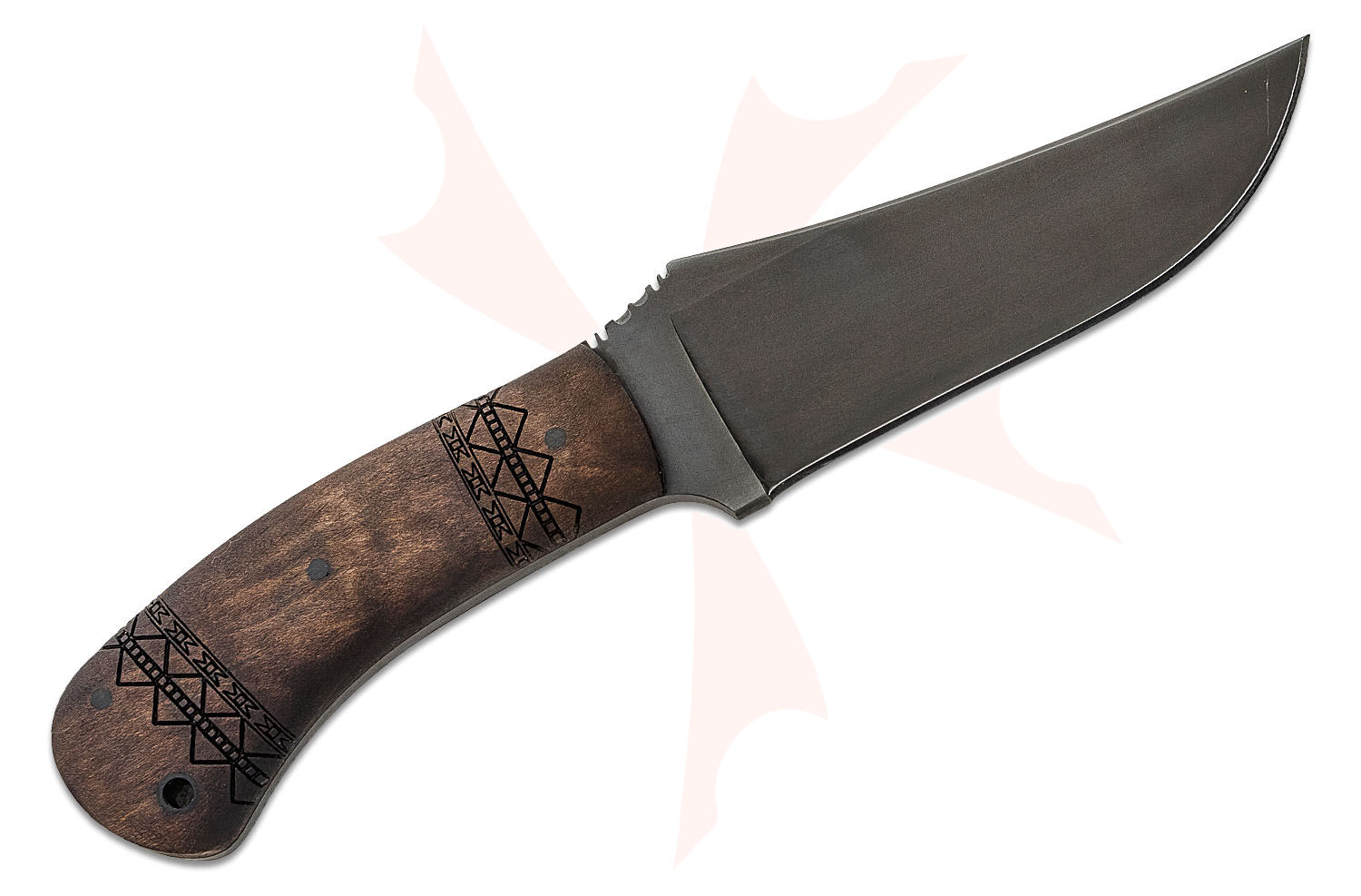Winkler Knives Belt Knife Fixed 5" Caswell Black No-Glare Blade, Tribal ...