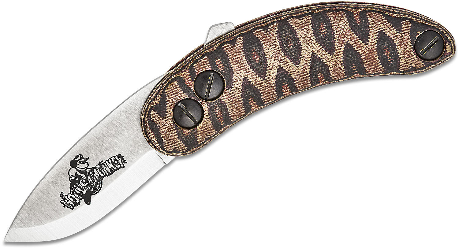 Woodsmonkey Banana Peel HD Modular Scandi Ground Friction Folding Knife 2.5” MagnaCut Satin Drop ...