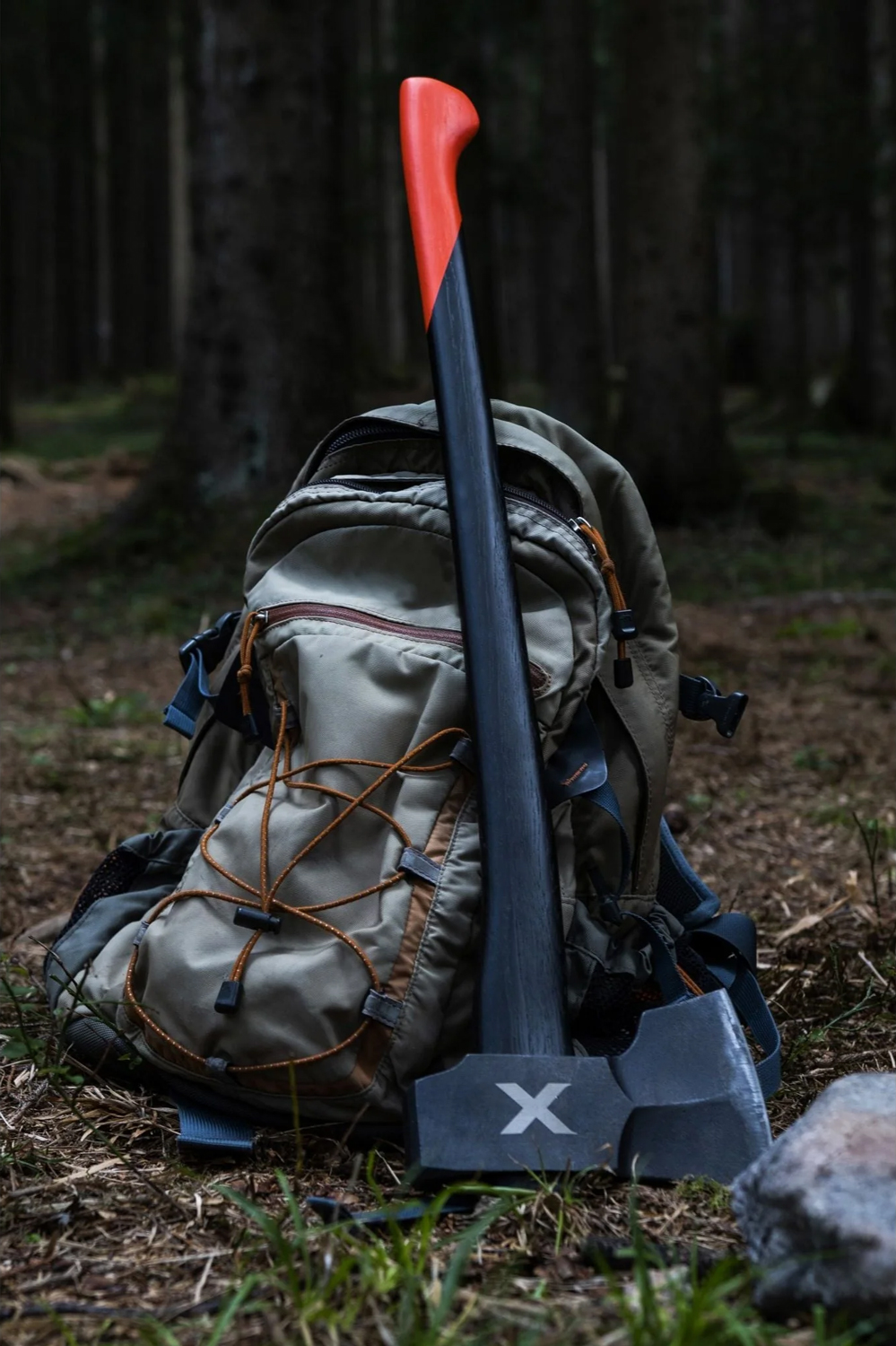 WOOX Forte Heavy Duty Axe, 22" Overall, Black/Orange Appalachian ...