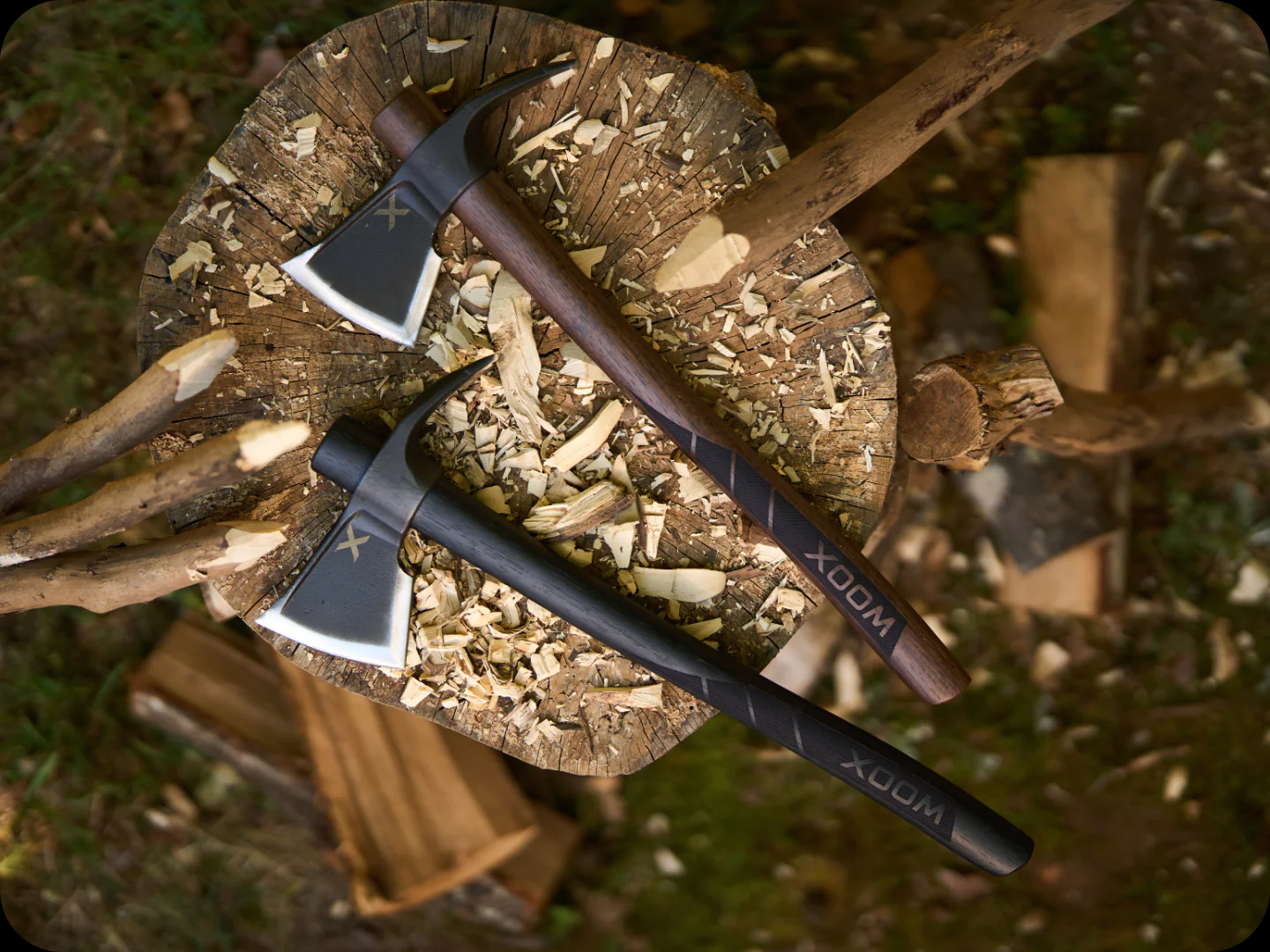 WOOX Solo Tomahawk, 19" Overall, Black Appalachian Hickory Wood Handle ...