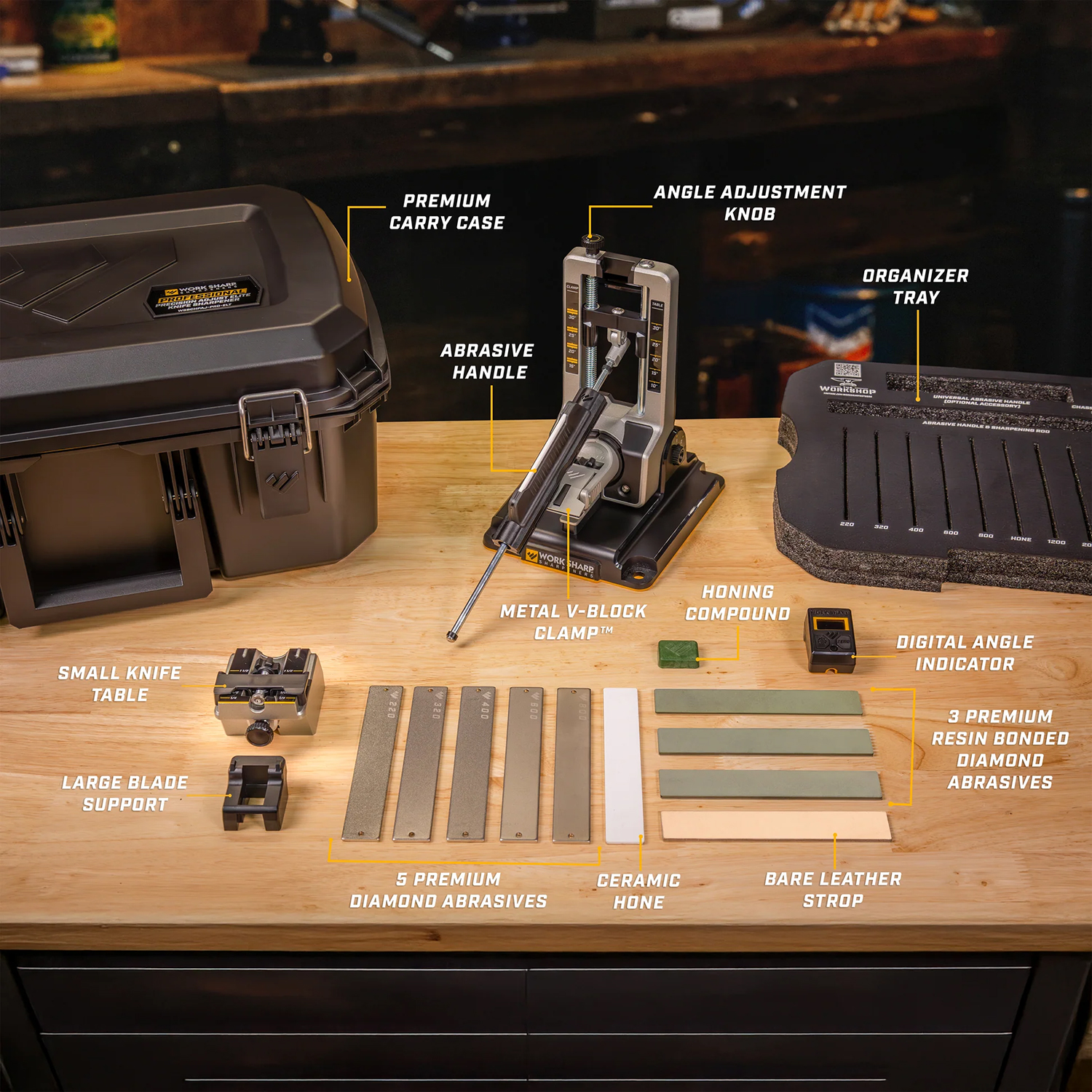 Work Sharp Professional Precision Adjust Elite Knife Sharpener with Ten ...