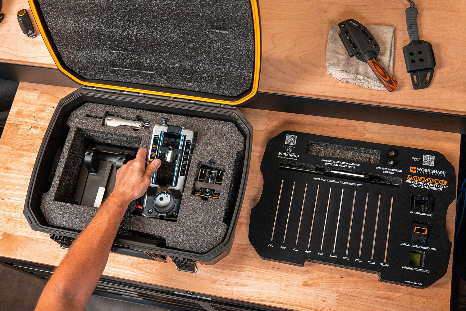 Work Sharp Professional Precision Adjust Elite Knife Sharpener with Ten ...