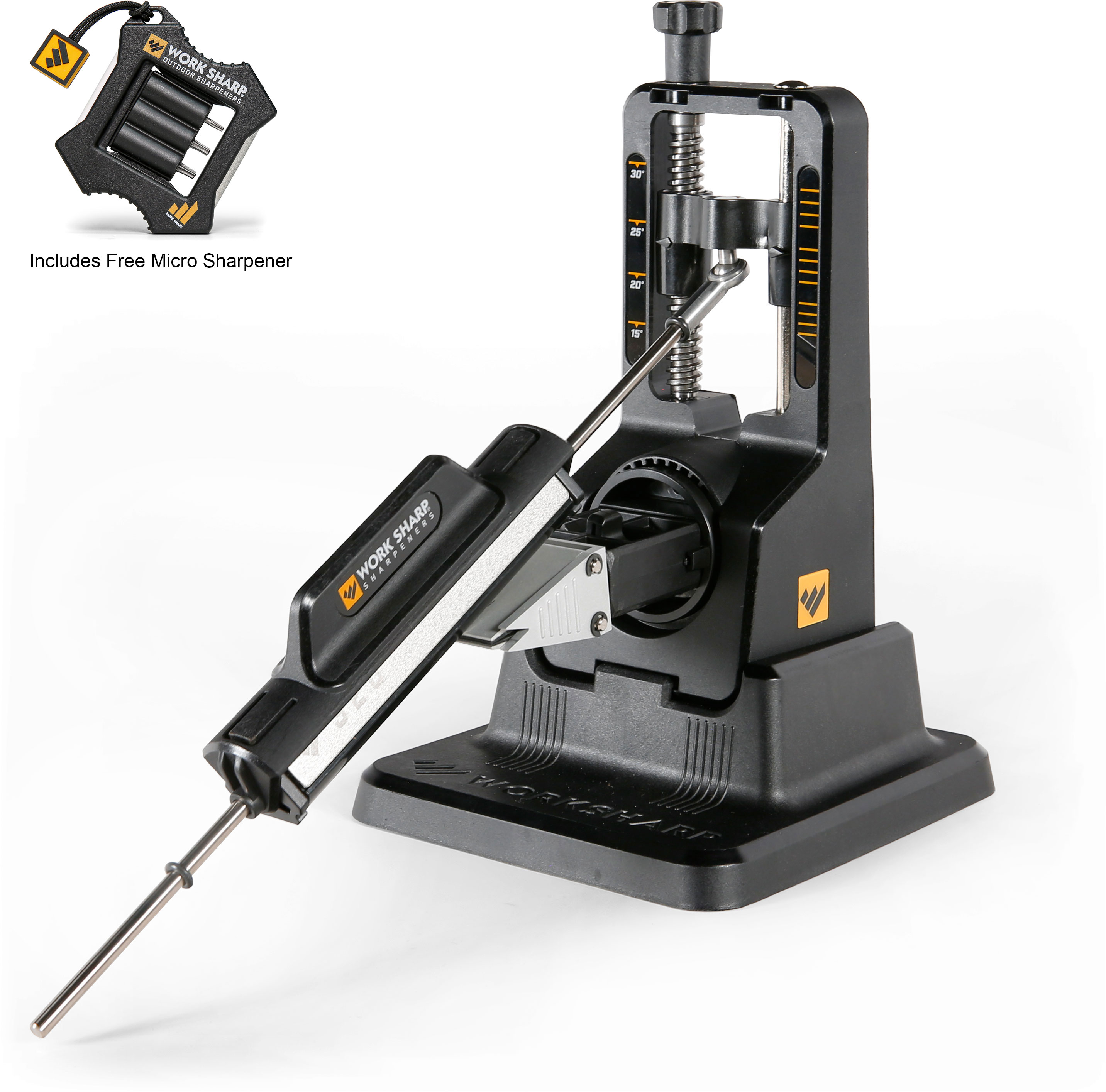 Work Sharp Precision Adjust Knife Sharpener with Three Different Grits with FREE Micro Sharpener ...