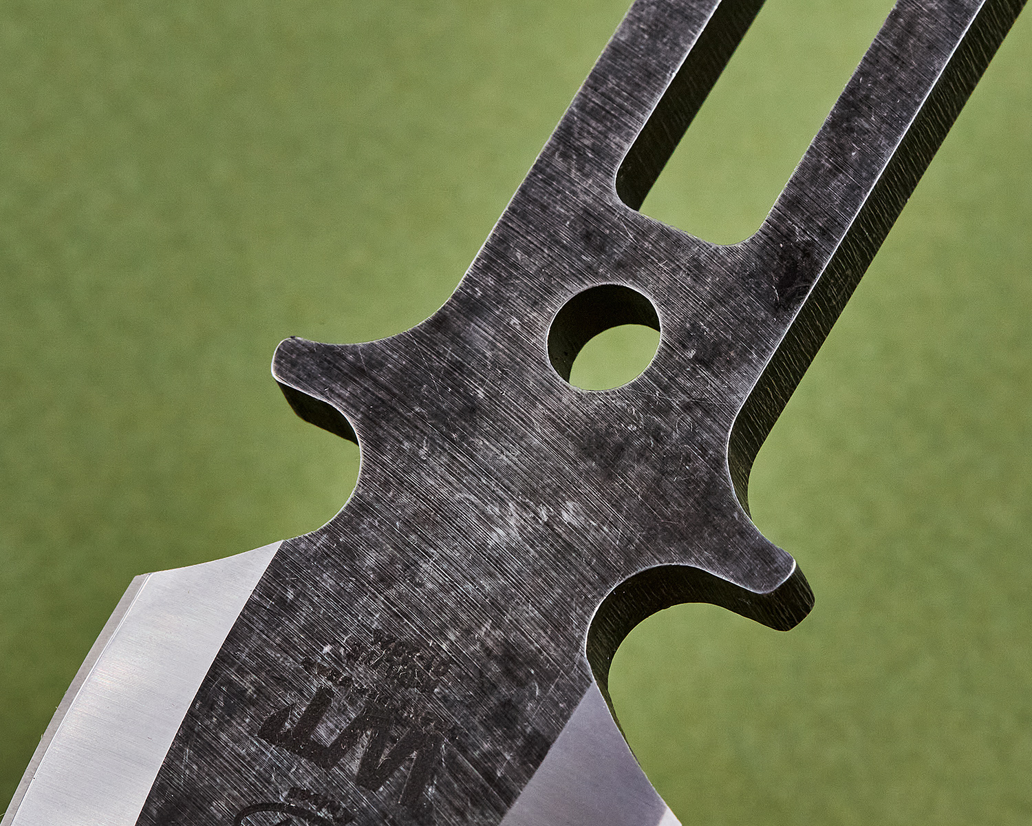 Work Tuff Gear Hoplite Fixed Blade Knife 2.6" SK85 Natural Washed Double Edge Spear Point Blade ...