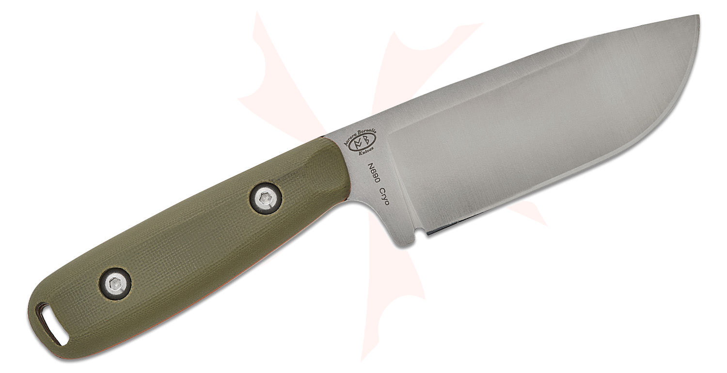 Work Tuff Gear Lynx Fixed Blade Knife 3.3" N690 Satin Drop Point Blade ...