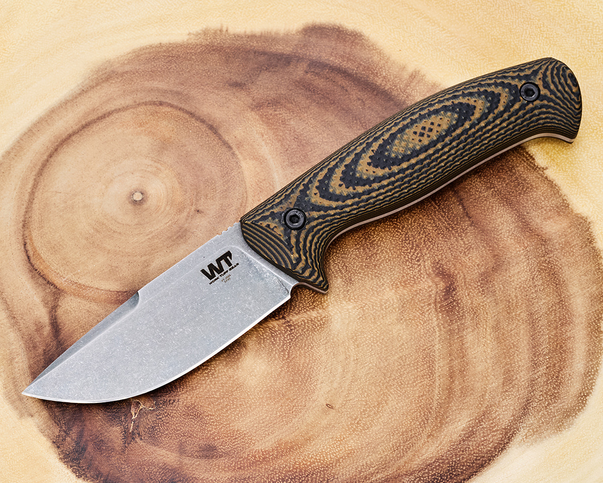 Work Tuff Gear TimberWolf Fixed Blade 3.5" SK85 RetroWashed Drop Point ...