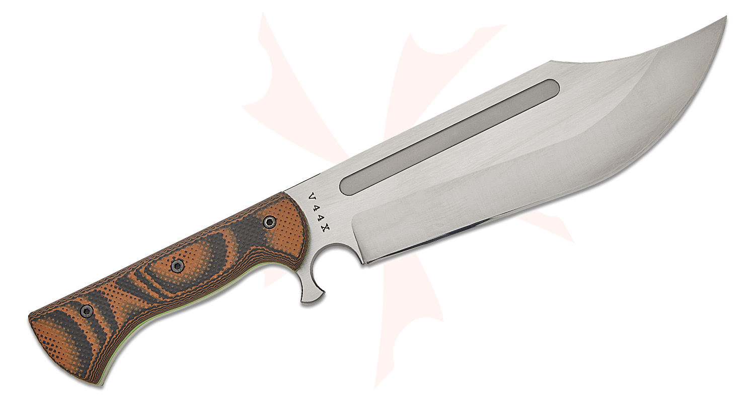 Work Tuff Gear V44X Marine Bowie Fixed Blade Knife 10" K329 Satin Clip ...