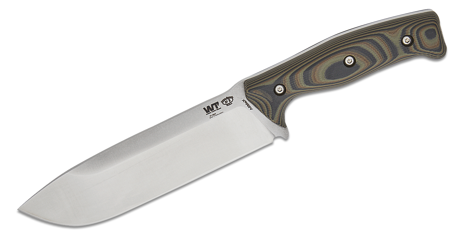 Work Tuff Gear Wolverine Fixed Blade 6.4" A8MaX Satin Drop Point Blade ...