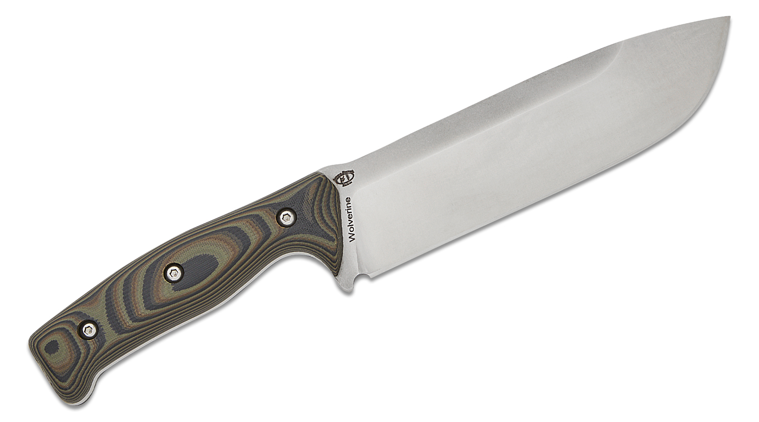 Work Tuff Gear Wolverine Fixed Blade 6.4" A8MaX Satin Drop Point Blade ...