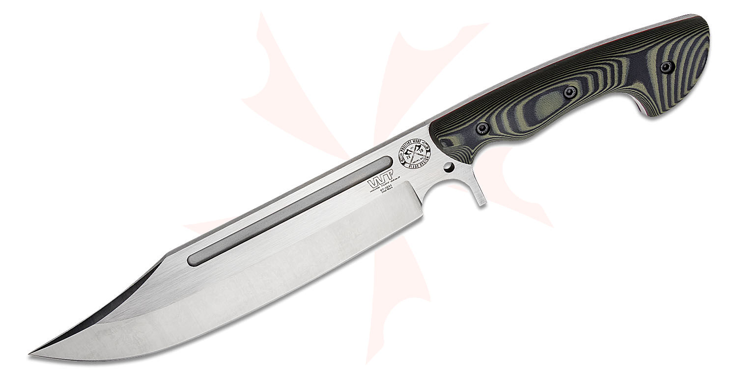 Work Tuff Gear PWB-9 Puzon Wilderness Bowie 9.3" SK85 Satin Fixed Blade ...