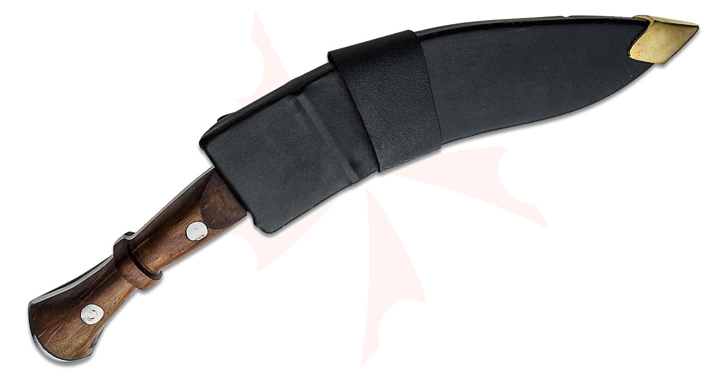 Indian Kuhkri (Kukri) 12" Blade Wood Handle Leather Sheath ...