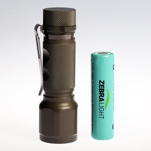 ZebraLight SC600 Mk II L2 18650 Flashlight, XM-L2 Cool White LED, 1100 ...