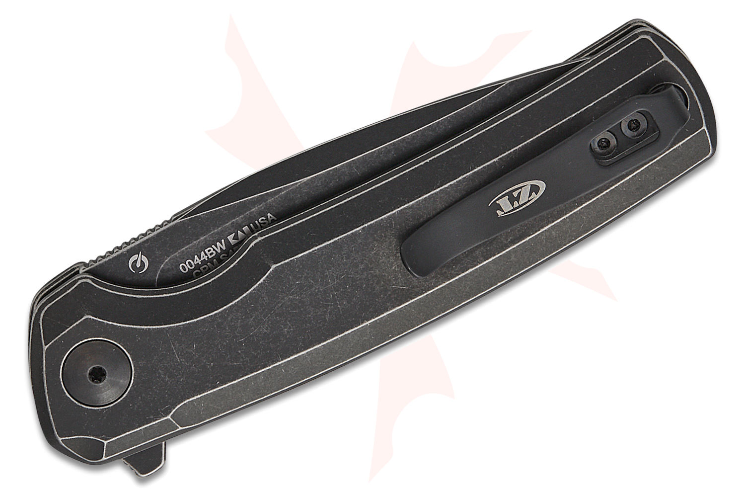 Zero Tolerance 0044BW Button Lock Flipper Knife 3.2" CPM-S45VN ...