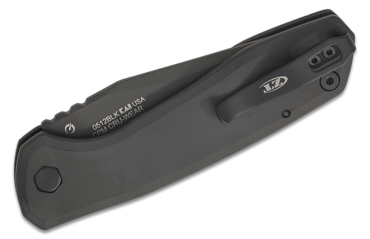 Zero Tolerance 0512BLK AUTO Folding Knife 3.45" CPM-CruWear Black ...