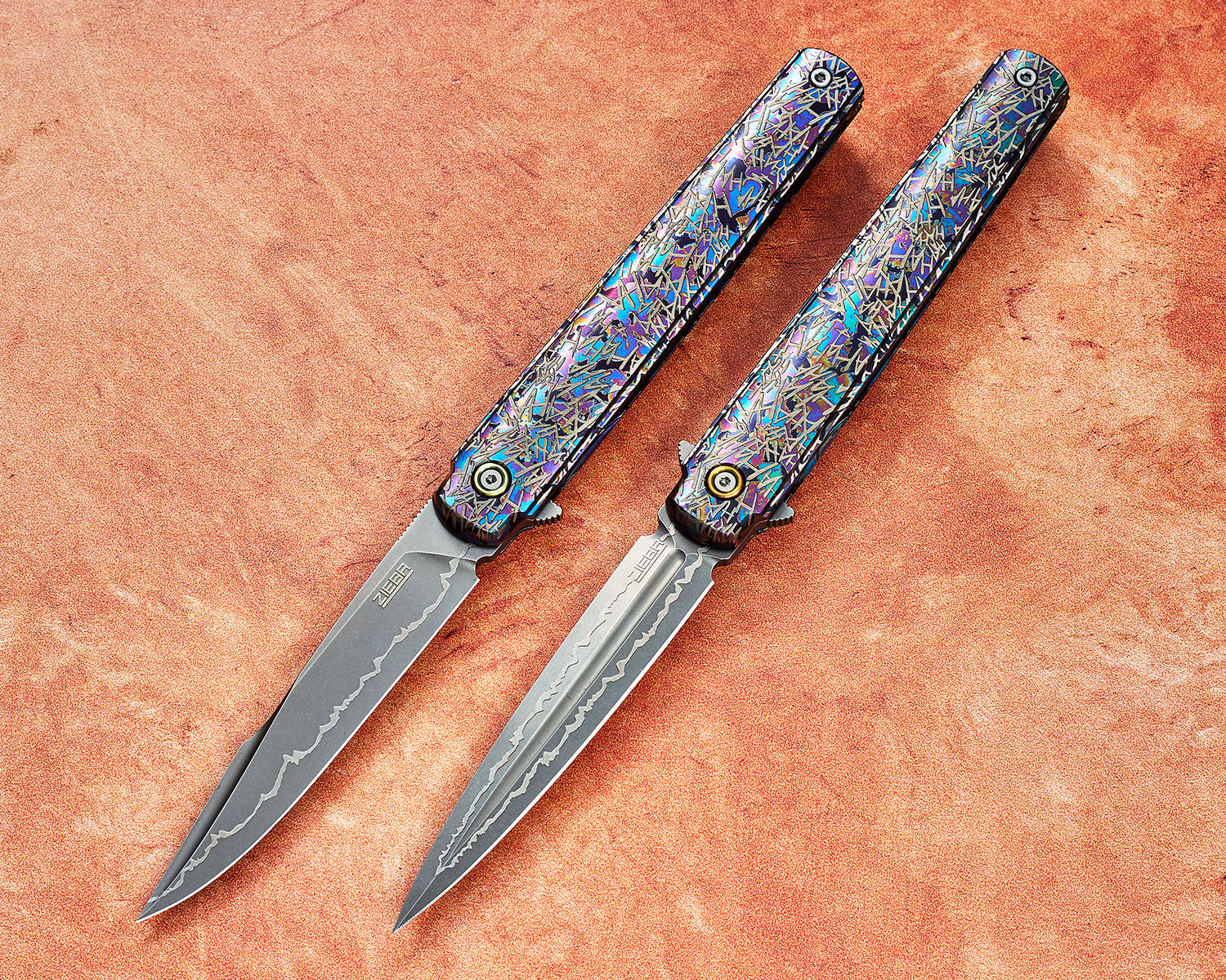 Michael Zieba Nine Harpoon Flipper Knife 4.126" MagnaCut Stonewashed ...
