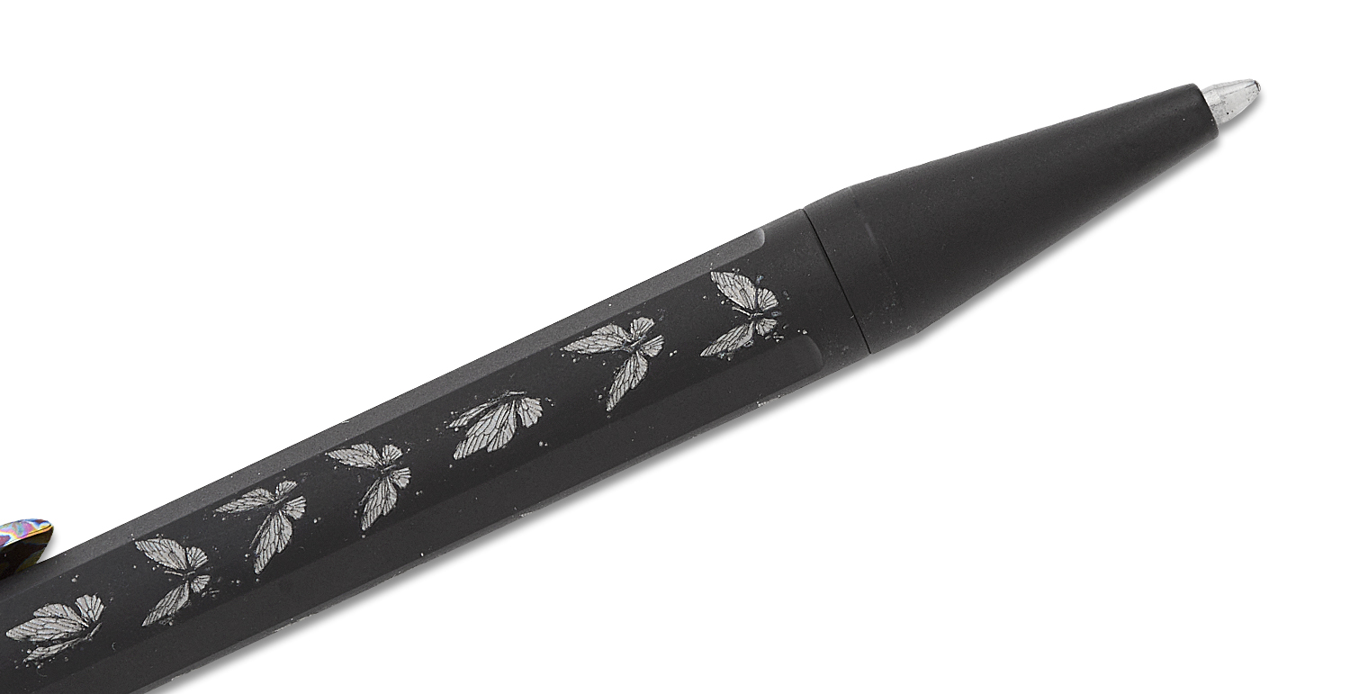 Michael Zieba Devil's Tail Custom Titanium Pen with Butterfly’s ...