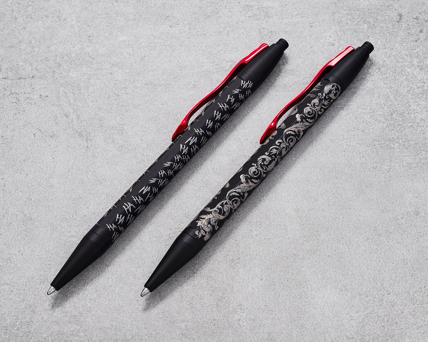Michael Zieba Devil's Tail Custom Titanium Pen with Hahahahah Engraving ...