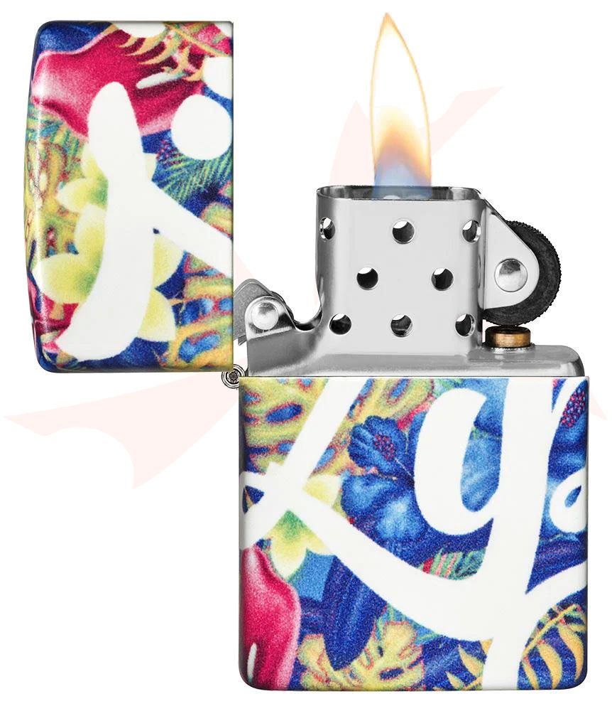 Zippo Lighter 540 Color Matte, Zippo Floral Design - KnifeCenter - 49436