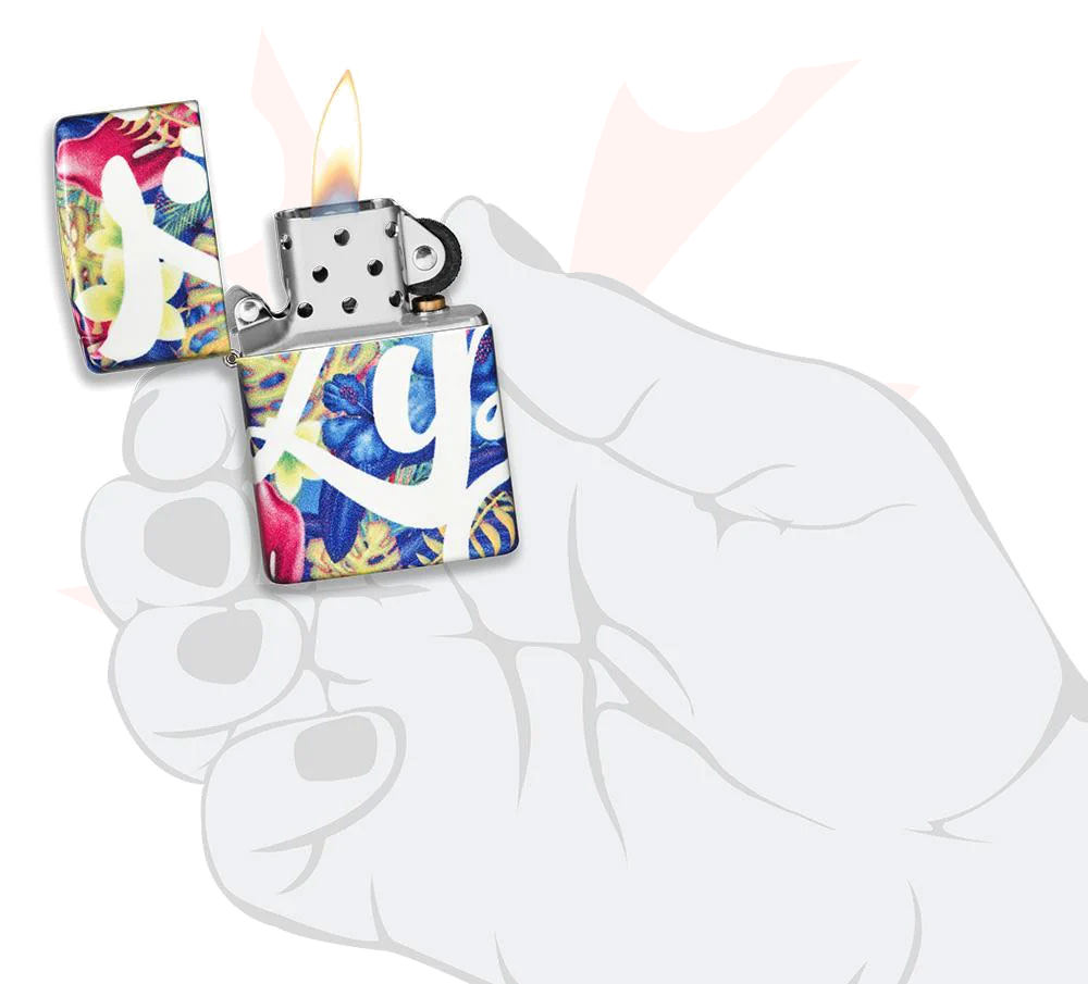 Zippo Lighter 540 Color Matte, Zippo Floral Design - KnifeCenter - 49436
