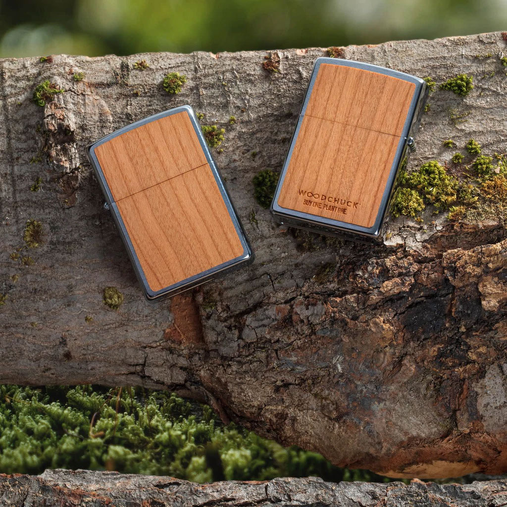 Zippo Lighter Woodchuck USA, Brushed Satin, Cherry - KnifeCenter ...