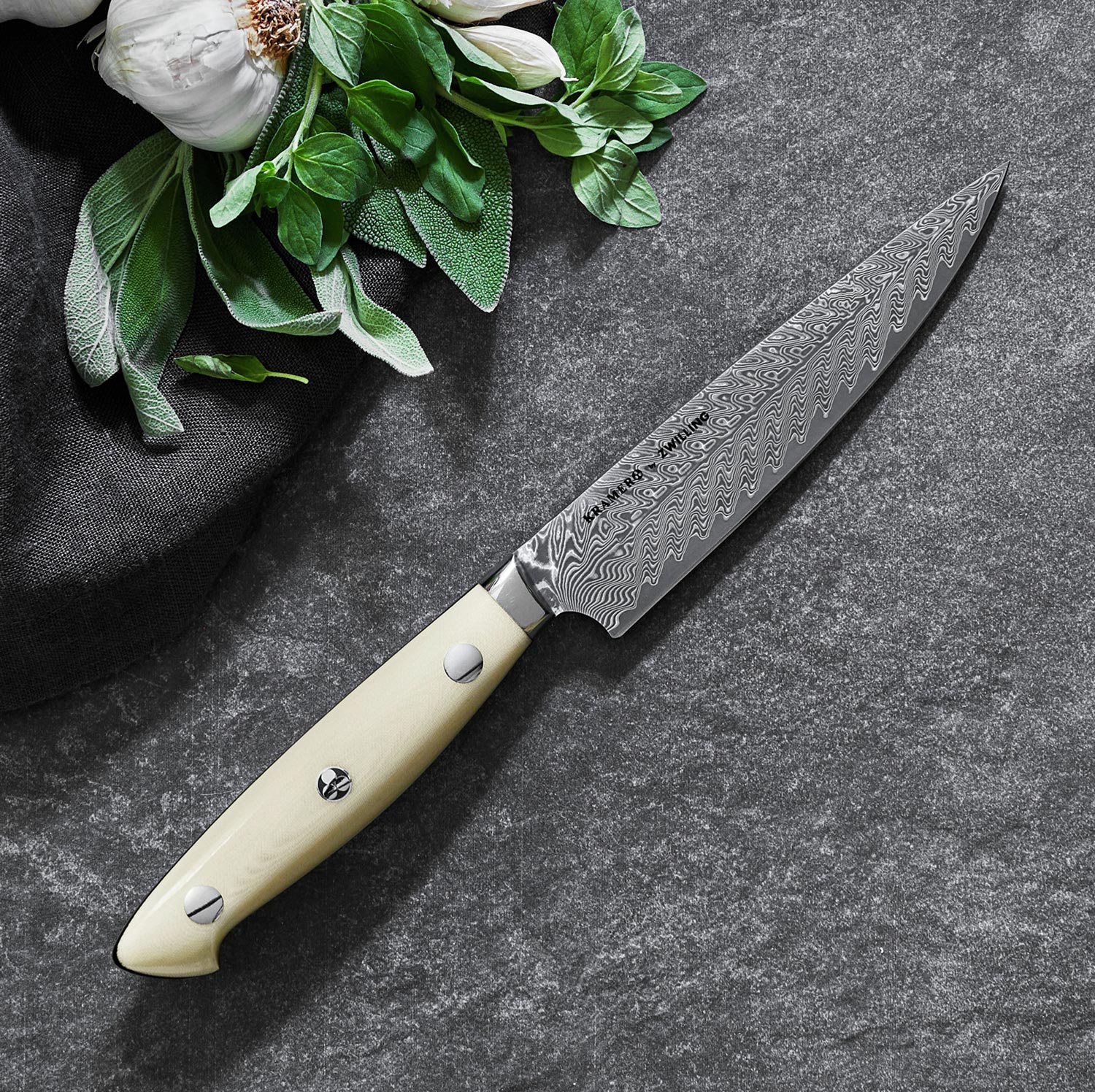 Zwilling J.A. Henckels Bob Kramer Cumulus 5" Damascus Utility Knife ...