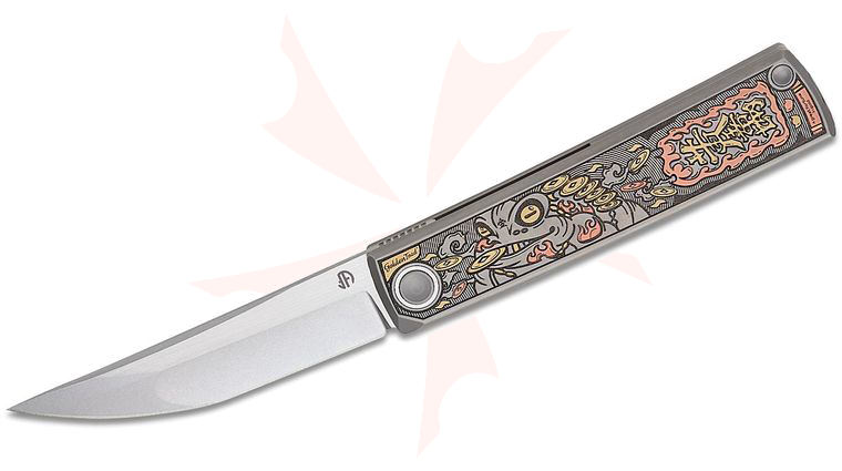 North Mountain Blade Kaiken Frame Lock Front Flipper Knife 3.5" M390 ...
