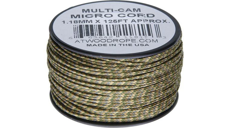 Atwood Rope Micro Cord, Multi-Cam, 125 Feet - KnifeCenter - RG1258