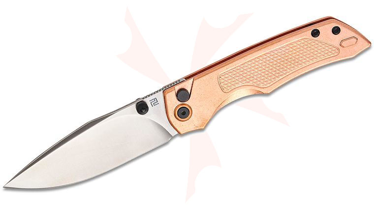 ArtisanCutlery Wizard Series Button Lock Folding Knife 3.47" CPM-S90V ...