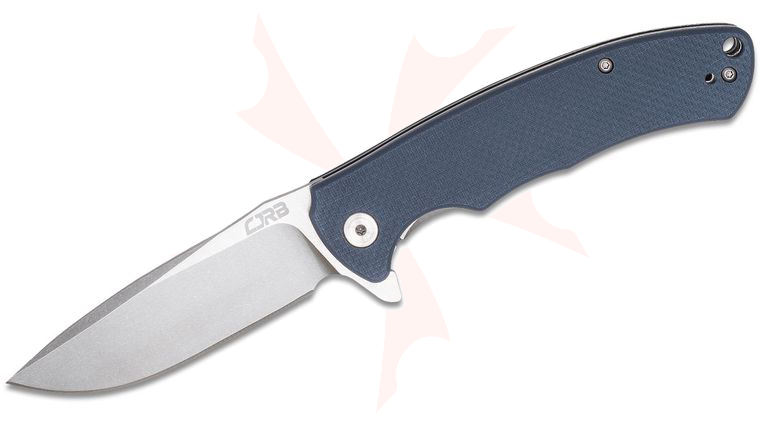 CJRB Cutlery Taiga Flipper Knife 3.54" Stonewashed Blade, Gray G10 ...
