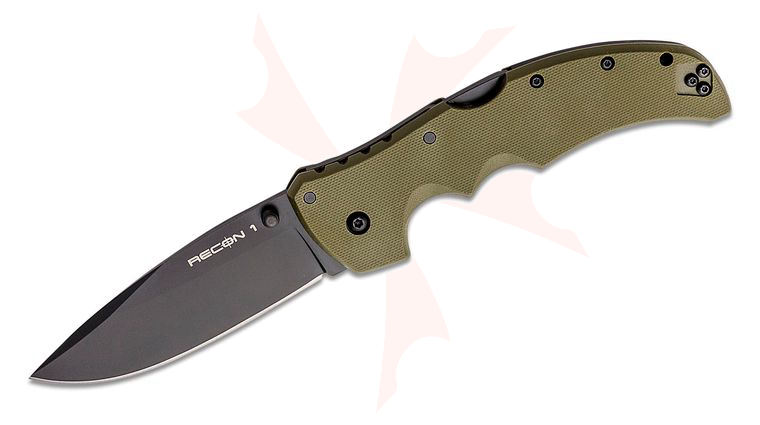 Cold Steel 27BS-ODBK Recon 1 Spear Point Folding Knife 4" S35VN Black ...
