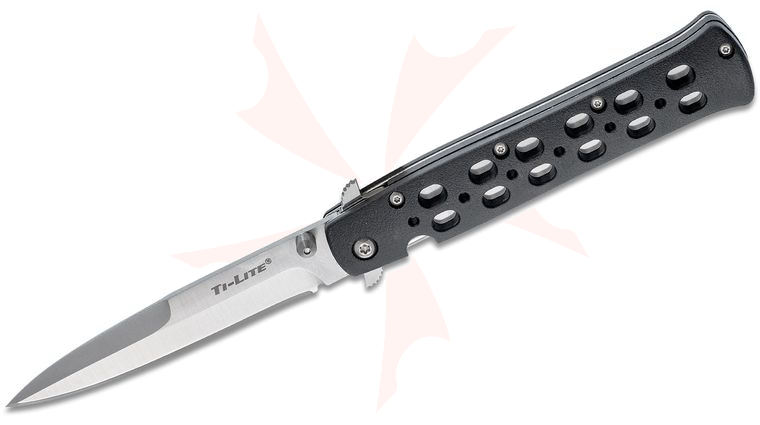 Cold Steel 26SP Ti-Lite Liner Lock Flipper Knife 4" Satin Plain Spear ...