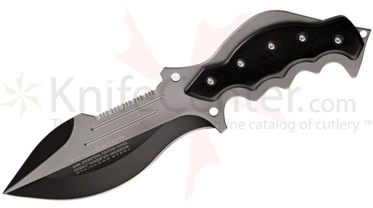 Dark Ops Knives Vindicator Covert Attack Knife 6" CTV2 Steel Sawback ...