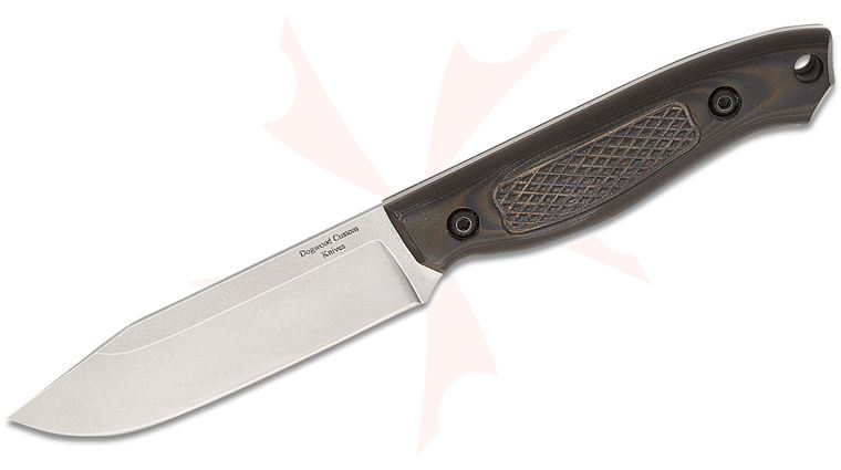 Dogwood Custom Knives Echo-3 Fixed Blade Knife 4.13" S35VN Stonewashed ...