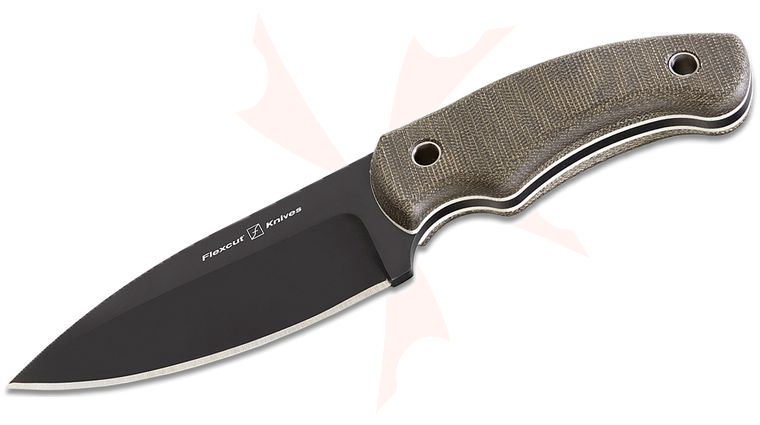 Flexcut Hawthorne Nomad Fixed Blade Knife 4.375" Black Oxide Drop Point ...