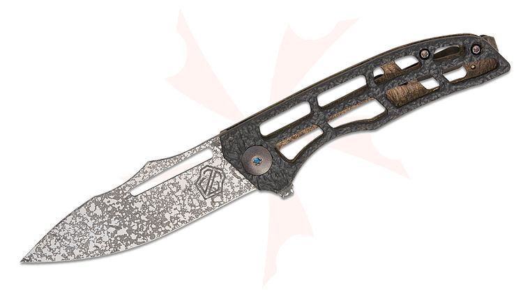 John Gray Custom SLITTER V2 Flipper Knife 3.75" MagnaCut Acid Rain Drop ...