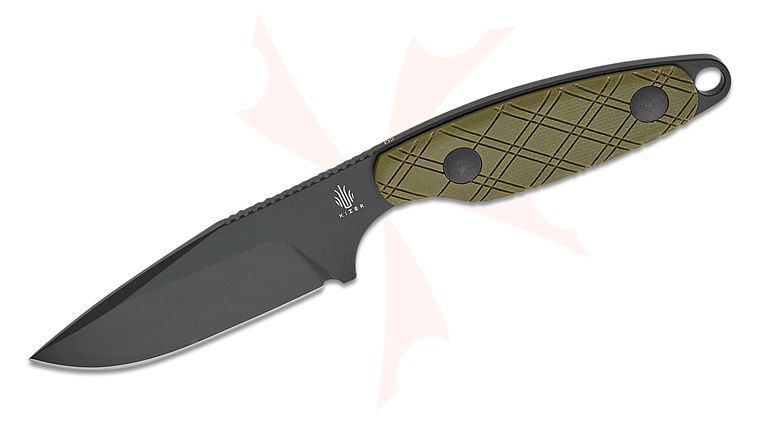 Kizer Cutlery Derek Sharon Muskrat Pocket Fixed Blade Knife 3.15" D2 ...